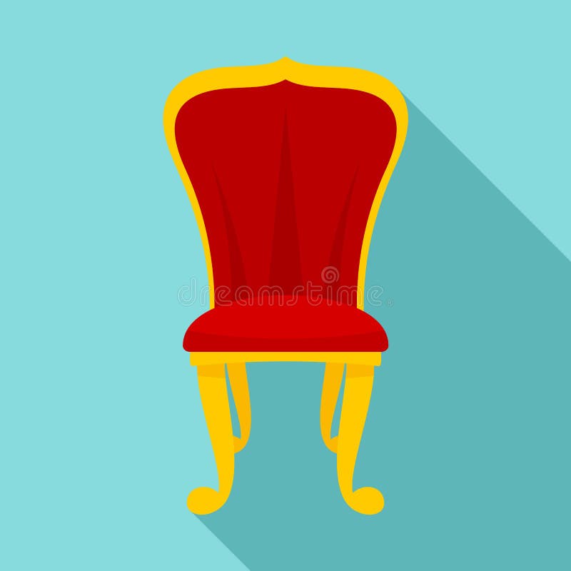 King Throne Icon, Flat Style Stock Vector - Illustration of icon ...