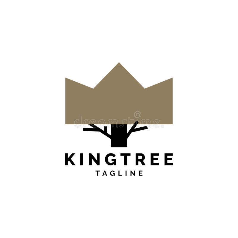 King tree logo design stock vector. Illustration of diagram - 269512757