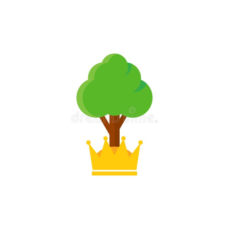 King Tree Logo Icon Design stock vector. Illustration of creative ...