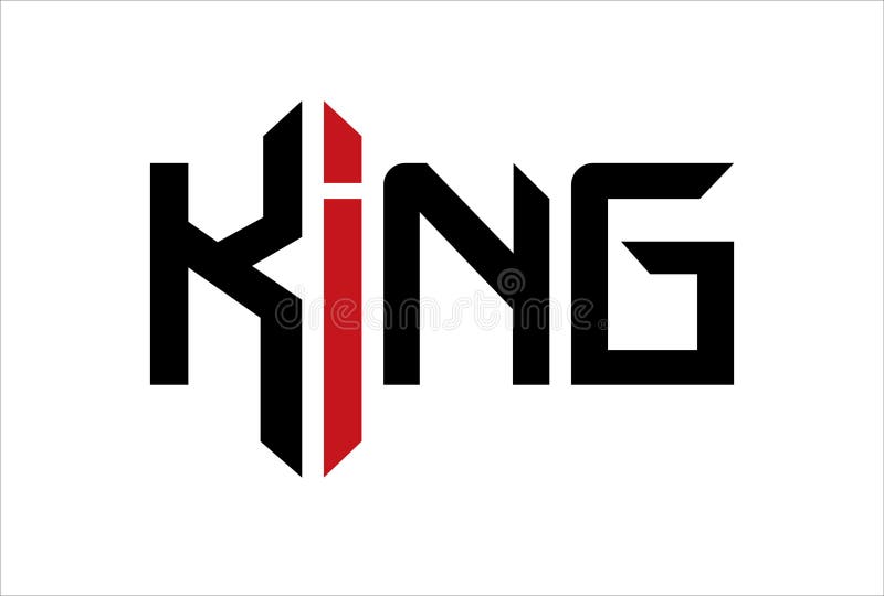 King Typography Logo Icon Design Stock Illustration - Illustration of ...