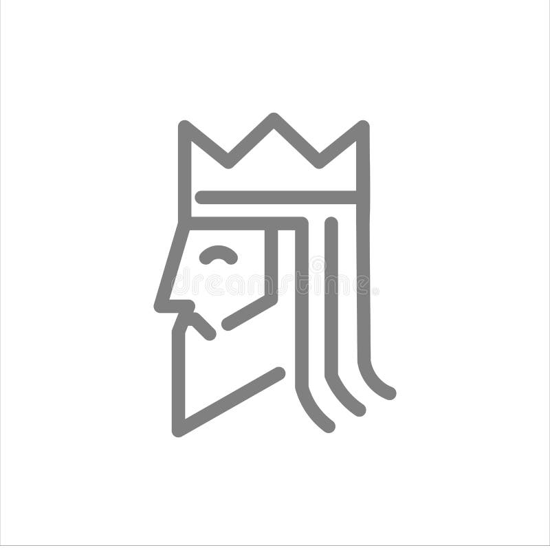 King Vector Logo Graphic Modern Line Stock Vector - Illustration of ...