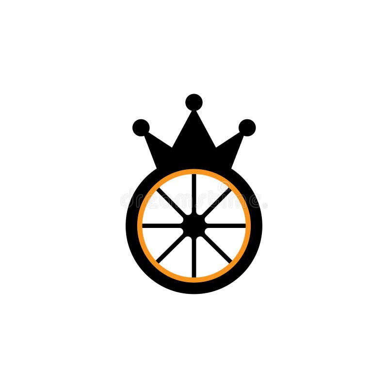 King Wheel Logo Illustration Crown Icon Design Vector Stock Vector ...