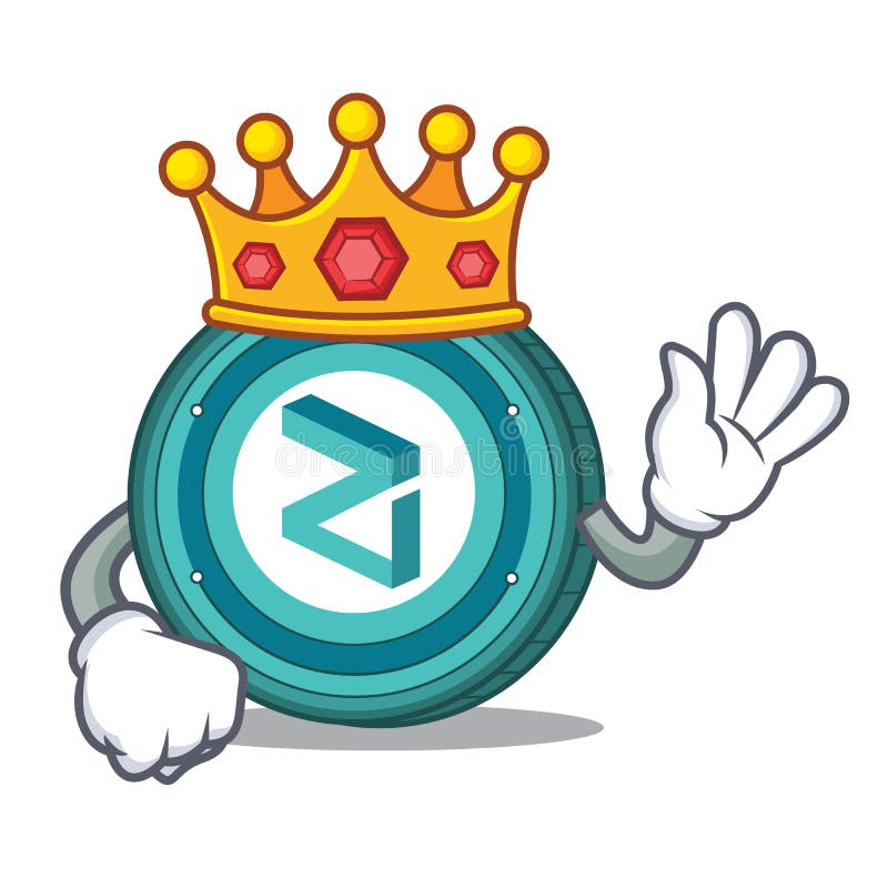 King Zilliqa Coin Mascot Cartoon Editorial Stock Image - Illustration ...