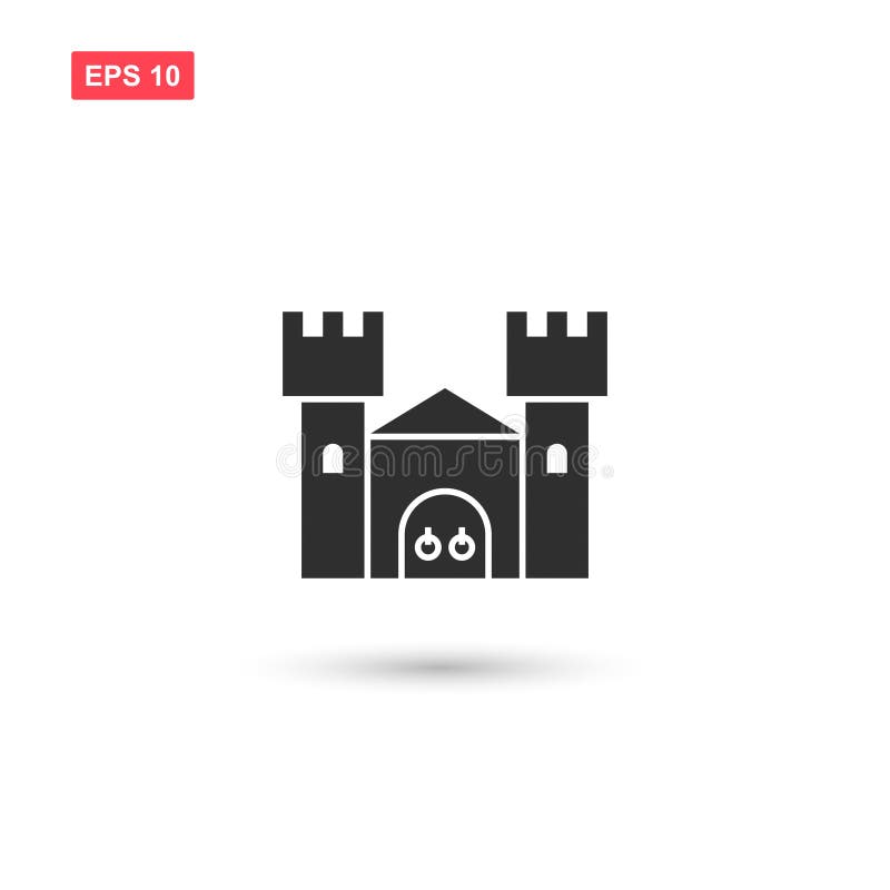 Kingdom Castle Icon Vector Design Isolated 3 Stock Vector ...