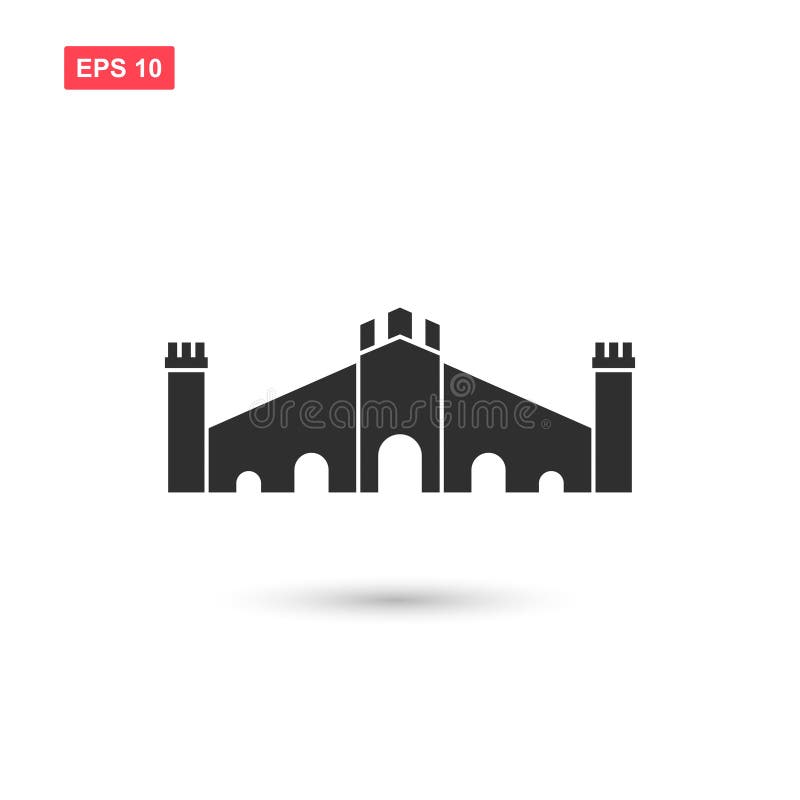 Kingdom Castle Icon Vector Design Isolated 4 Stock Vector ...