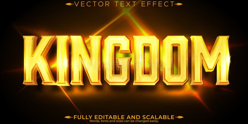 Kingdom Gold Text Effect, Editable King and Prince Text Style Stock ...