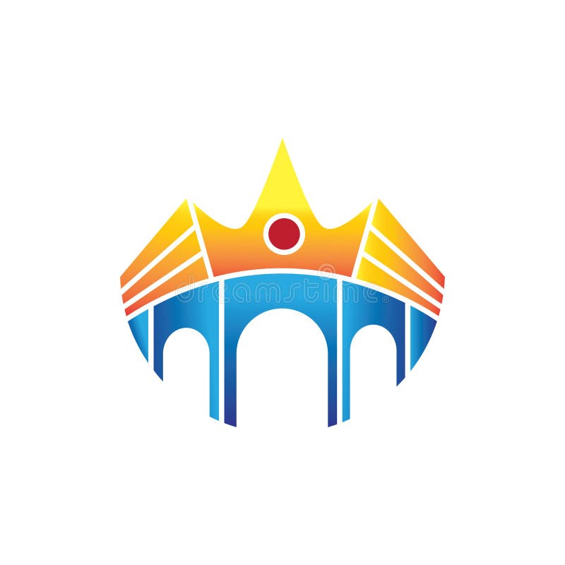 Kingdom Icon Logo Template Illustration Crown Design Circle Color ...