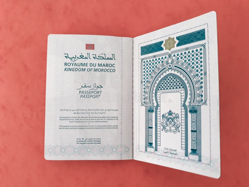 Passport of Morocco, Moroccan Passport Stock Image - Image of national ...