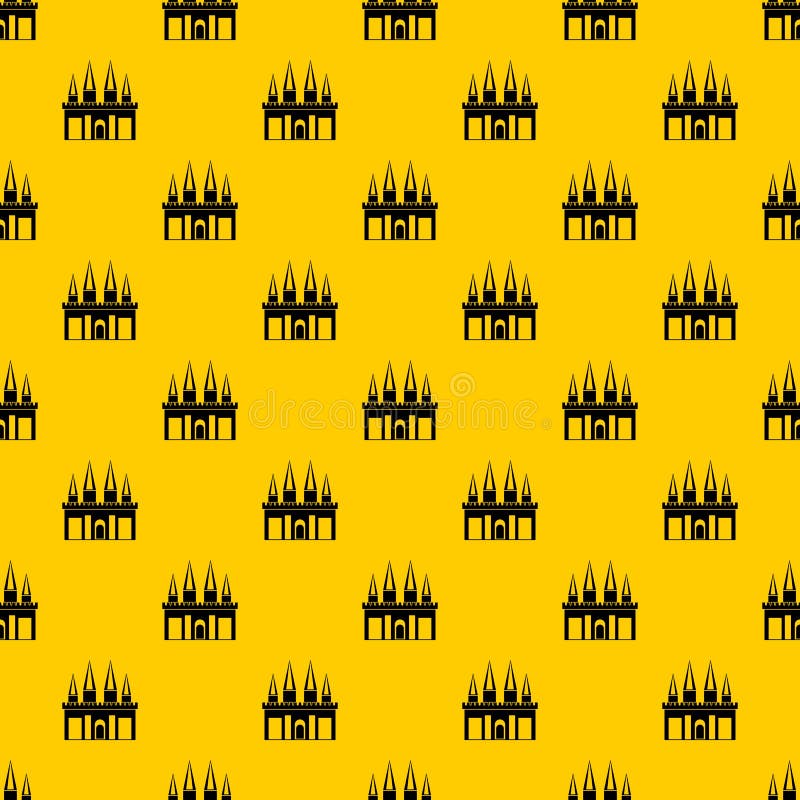 Kingdom Palace Pattern Vector Stock Vector - Illustration of citadel ...