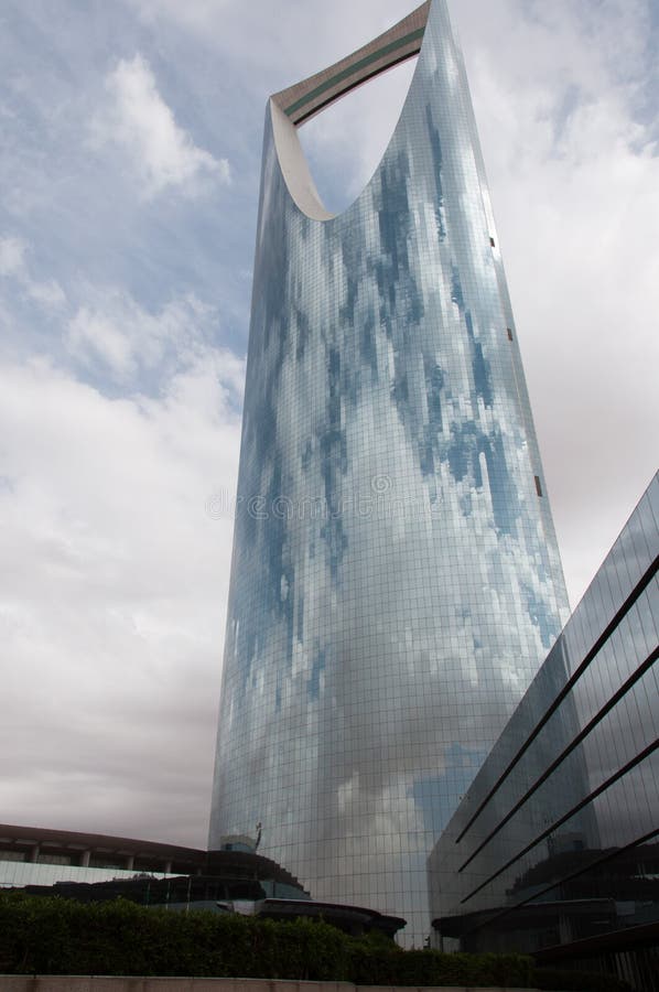 Kingdom Tower in Center of Riyadh, Saudi Arabia Stock Image - Image of ...