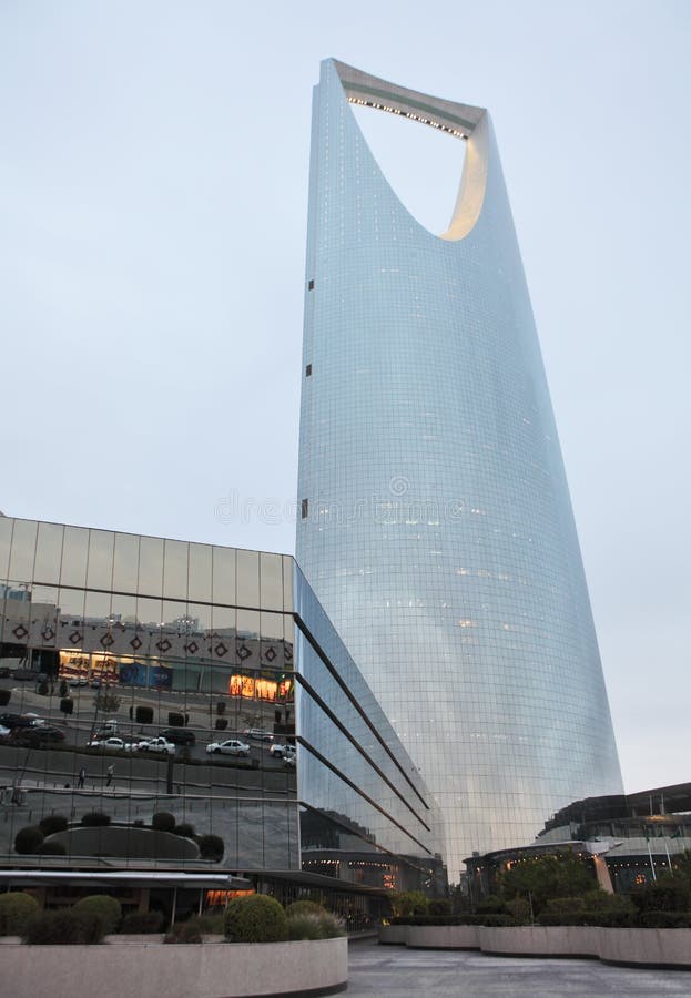 Kingdom Tower in Riyadh, Saudi Arabia Stock Image - Image of export ...