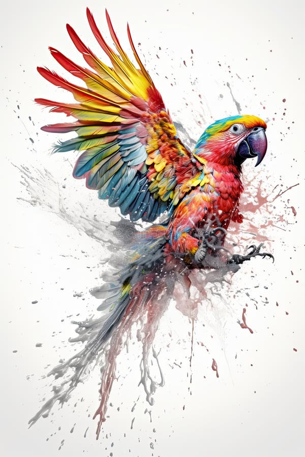 Kingfisher, Bald Eagle and Parrot Stock Illustration - Illustration of ...