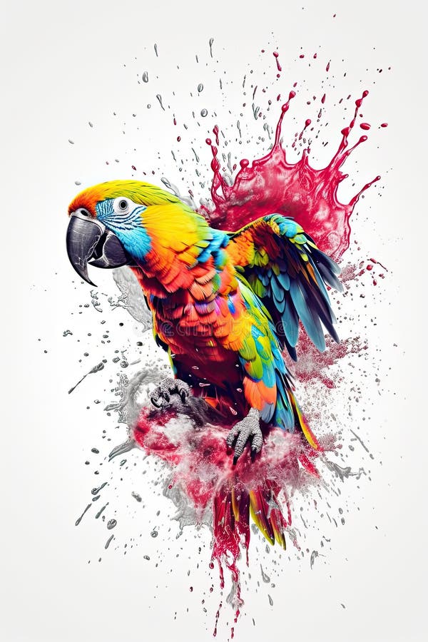 Kingfisher, Bald Eagle and Parrot Stock Illustration - Illustration of ...