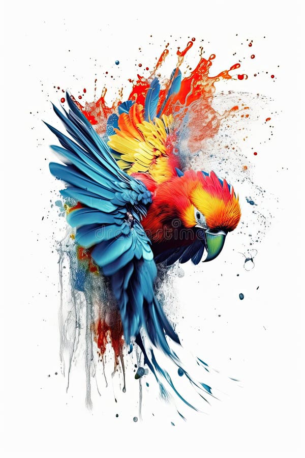 Kingfisher, Bald Eagle and Parrot Stock Illustration - Illustration of ...