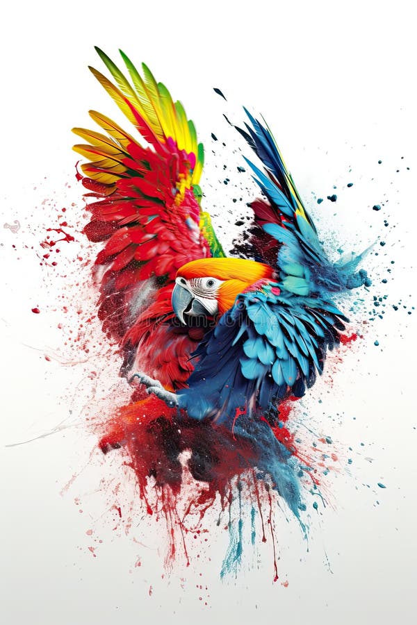 Kingfisher, Bald Eagle and Parrot Stock Illustration - Illustration of ...