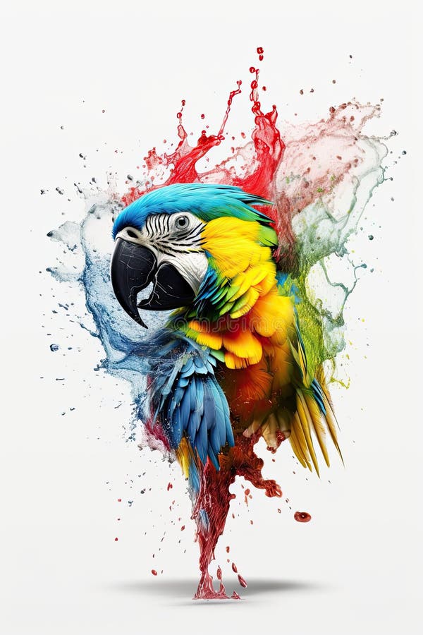 Kingfisher, Bald Eagle and Parrot Stock Illustration - Illustration of ...