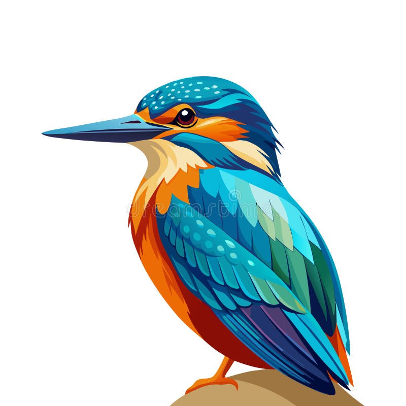 Kingfisher Mascot Sticker Vector Design Stock Illustration ...