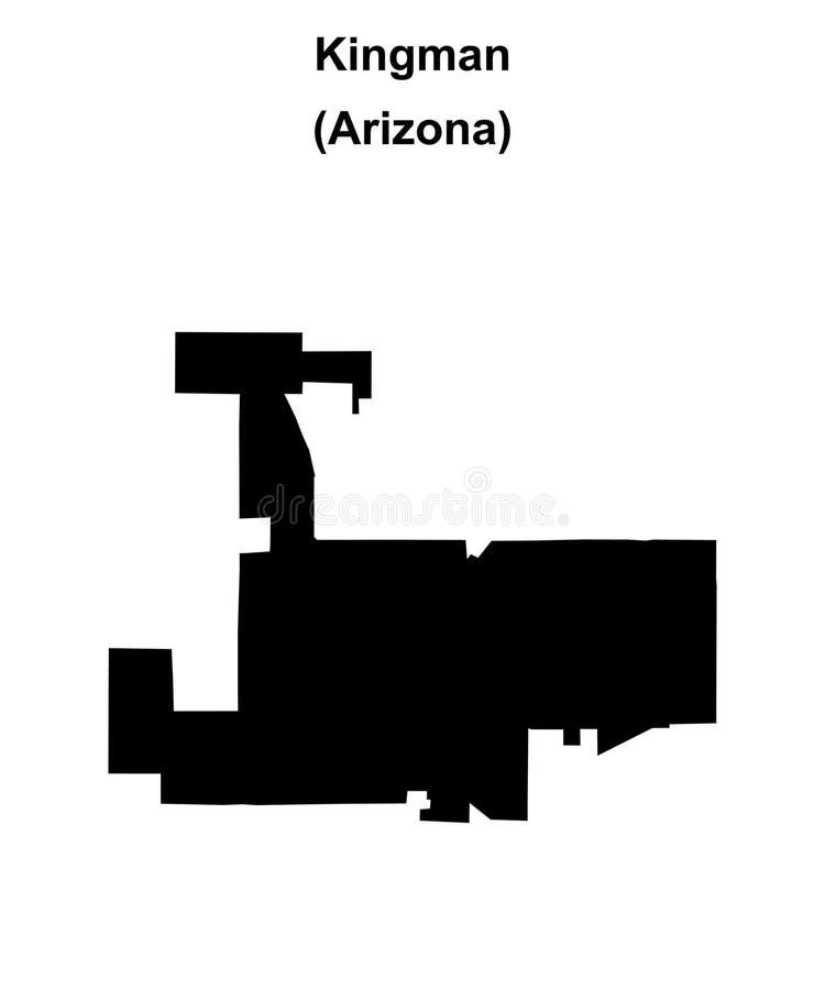 Kingman outline map stock vector. Illustration of silhouette - 357150354