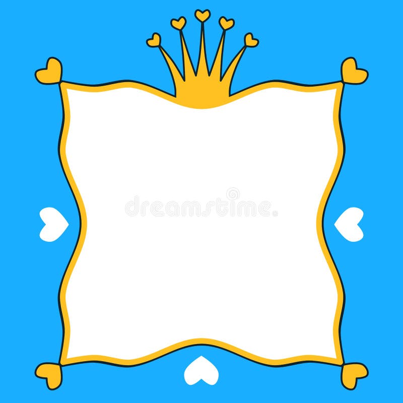 Kings Crown Invitation Card Frame Stock Illustration - Illustration of ...