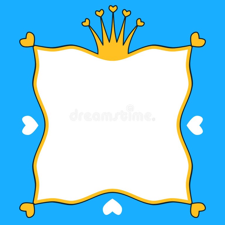 Kings Crown Invitation Card Frame Stock Illustration - Illustration of ...