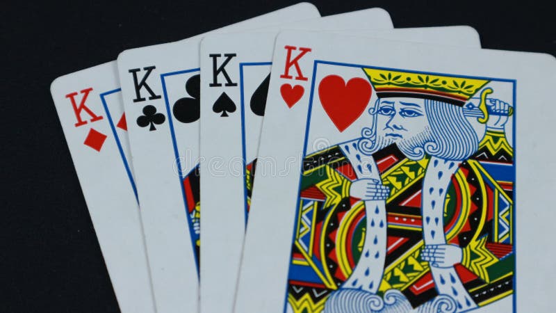 4 Kings in a Row - Playing Cards, Stock Photo - Image of club, gambling ...