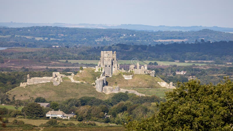 View of Corfe Castle in Dorset on September 21, 2022 Editorial ...