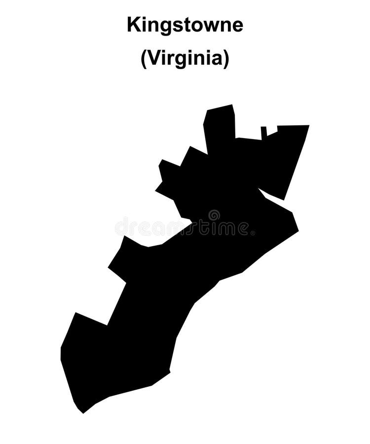 Kingstowne outline map stock vector. Illustration of icon - 357617232