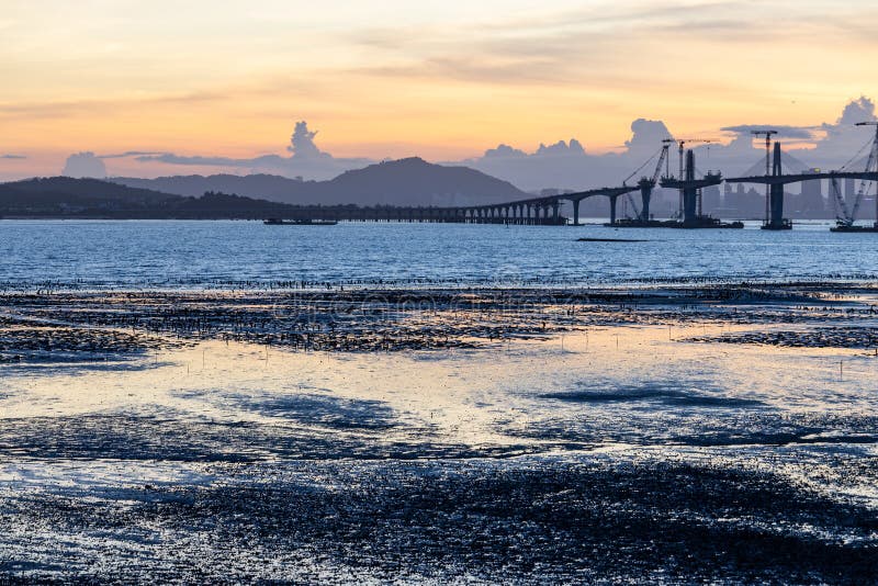 Kinmen Bridge Under Construction in Taiwan Stock Photo - Image of ...
