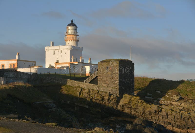 Kinnairid Head Castle and the Wine Tower in Fraserburgh Harbour ...