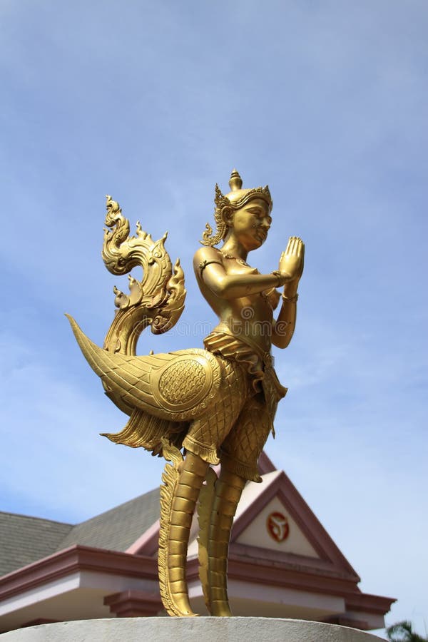 Kinnara statue stock image. Image of close, mystical - 12368903