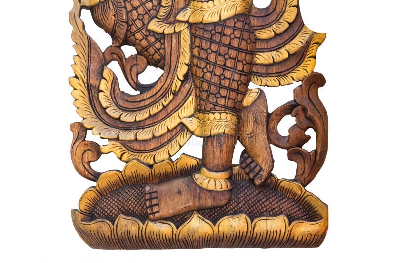 Ancient Carving Of Kinnaree Stock Photo - Image of literature, place ...