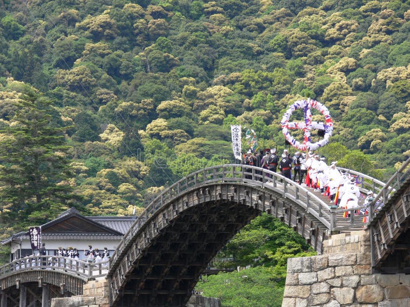 Kintai Bridge 2 stock image. Image of hill, springtime - 40237093