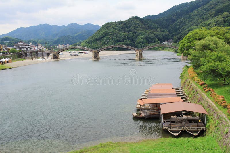 Kintai Bridge in the Summer Season Stock Photo - Image of spring ...