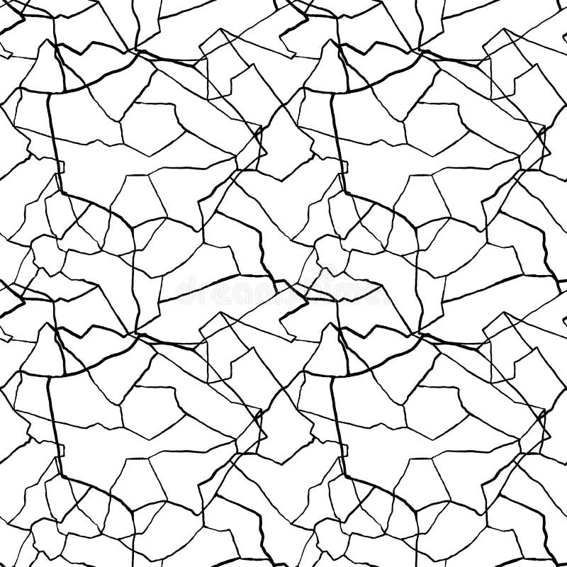 Kintsugi Art Seamless Pattern of Splinters and Different Shards ...