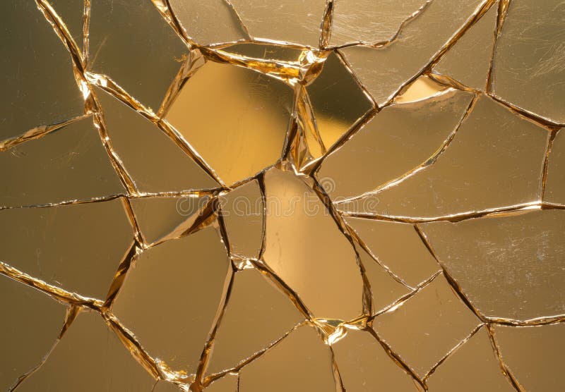 Kintsugi Golden Texture Background Stock Illustration - Illustration of ...