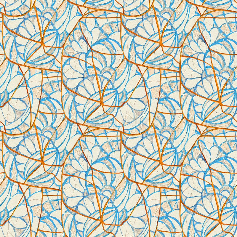 Kintsugi. Seamless pattern stock image. Image of crackle - 221570905