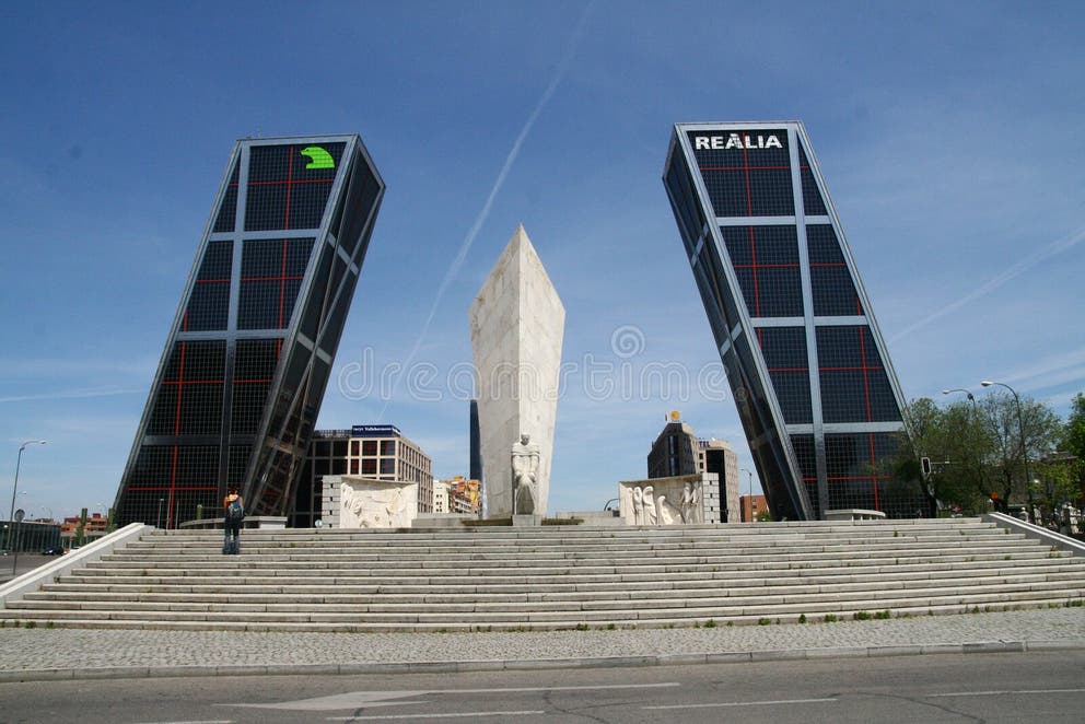 Kio Towers Madrid editorial stock image. Image of square - 33217669