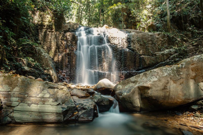 Kionsom Waterfall In Kota Kinabalu, Sabah, Borneo Stock Photo - Image ...