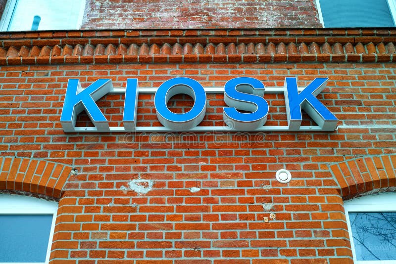 Kiosk sign stock image. Image of business, blank, lights - 14092017