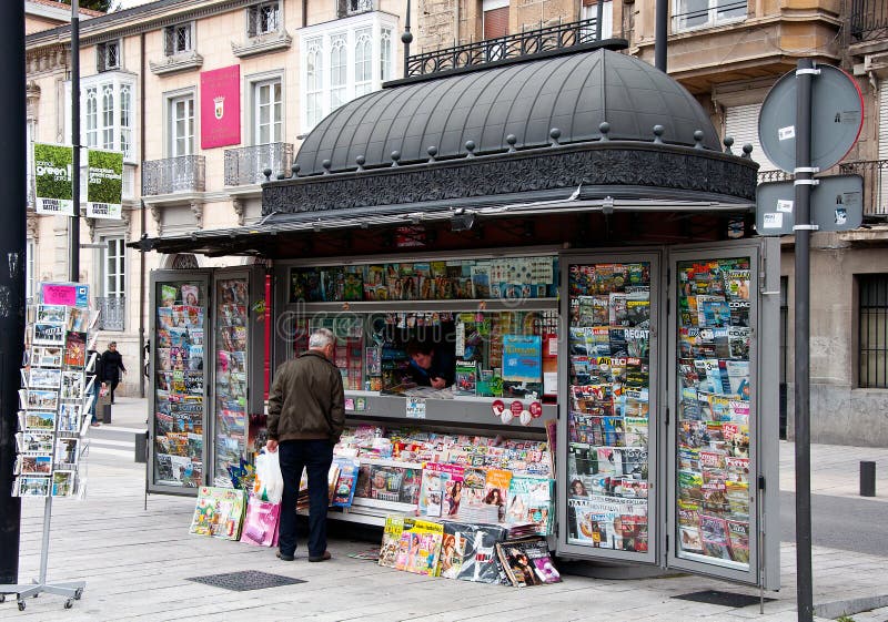 A Kiosk in Vitoria-Gasteiz, Basque Country Editorial Stock Photo ...