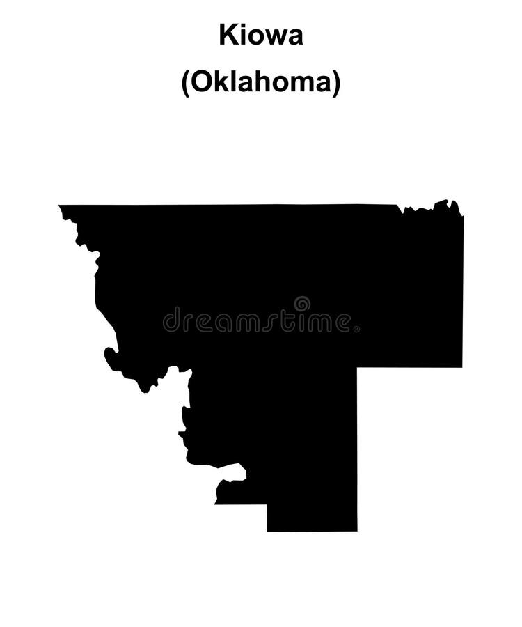 Kiowa outline map stock vector. Illustration of county - 361752529