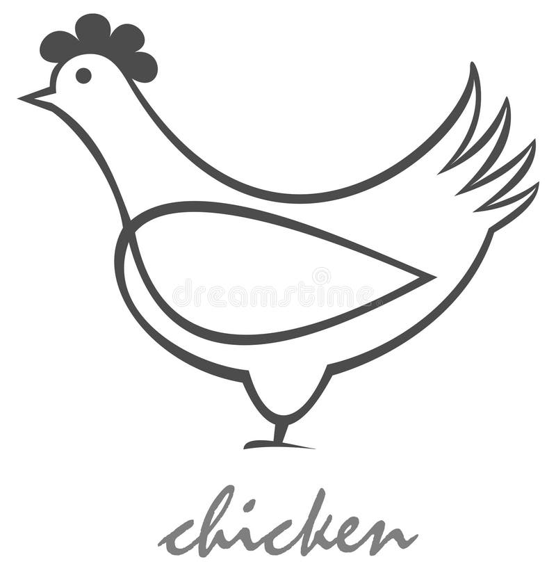 Kip - vectorpictogram vector illustratie. Illustration of tatoegering ...