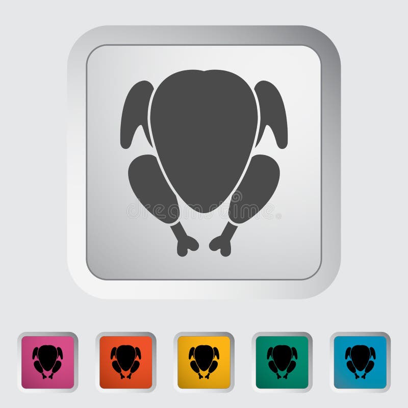 Kippen enig pictogram vector illustratie. Illustration of schaduw ...