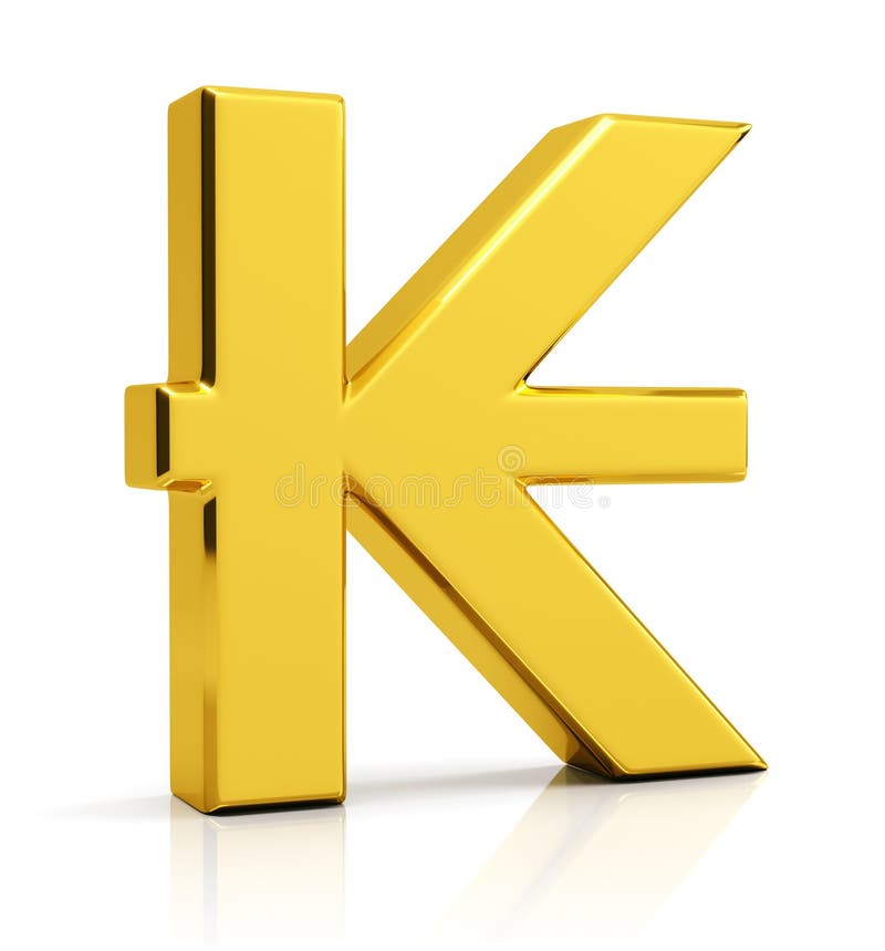 Kip Symbol Isolated on White Background Stock Illustration ...