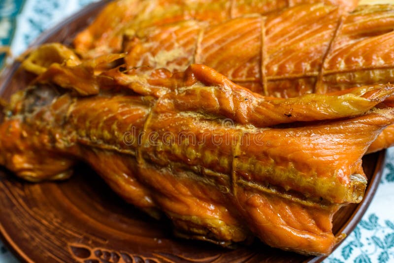 Kipper fish on the plate stock image. Image of lamb - 193021205