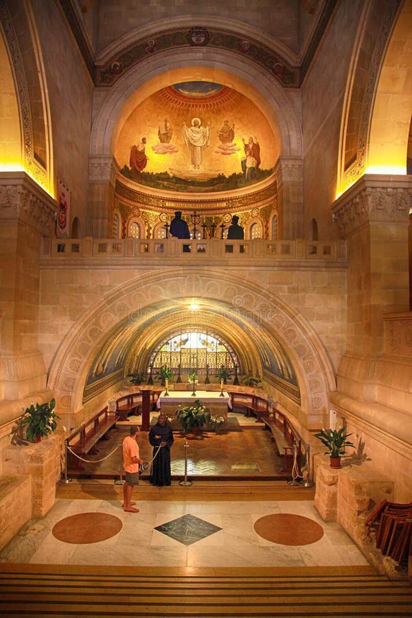 Fresko in Der Kirche Der Transfiguration, Berg Tabor, Galiläa, Israel ...