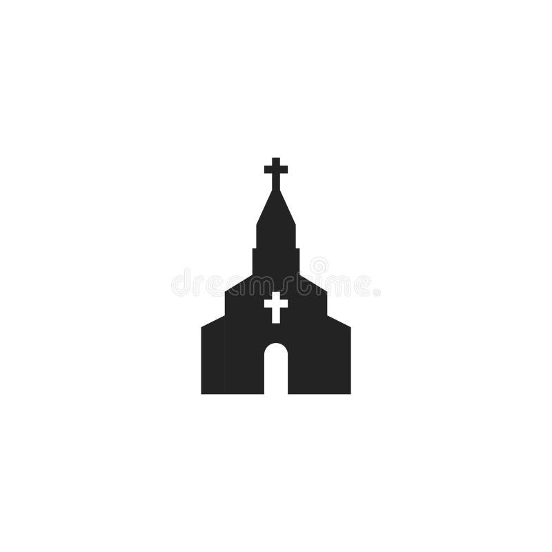 Kirche Glyph-Vektor-Ikone, Symbol Oder Logo Vektor Abbildung ...
