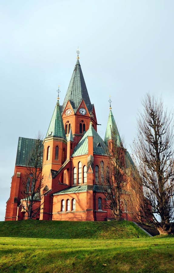 Kirche Und Park in Ludvika Schweden, Europa Stockbild - Bild von europa ...