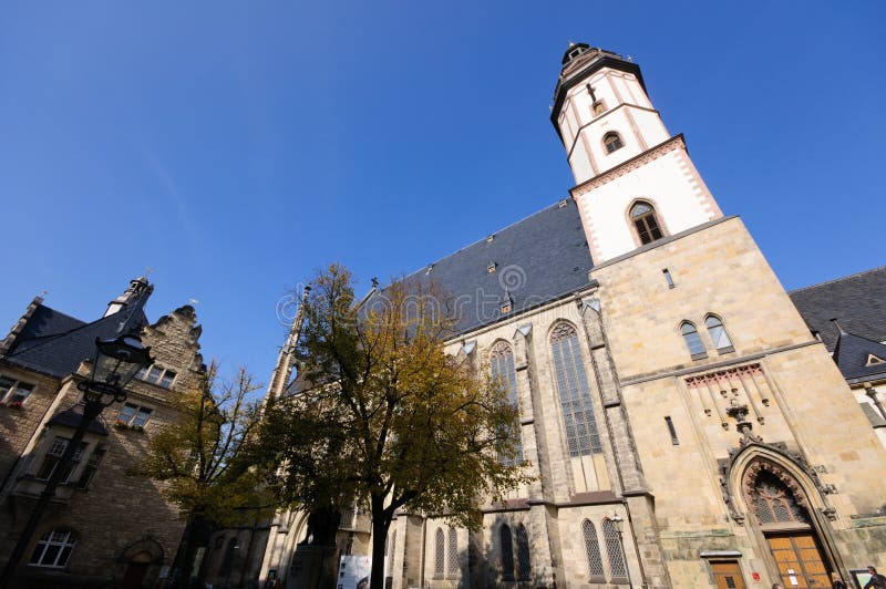 Kirche Str.-Thomas - Leipzig, Deutschland Stockfoto - Bild von stadt ...