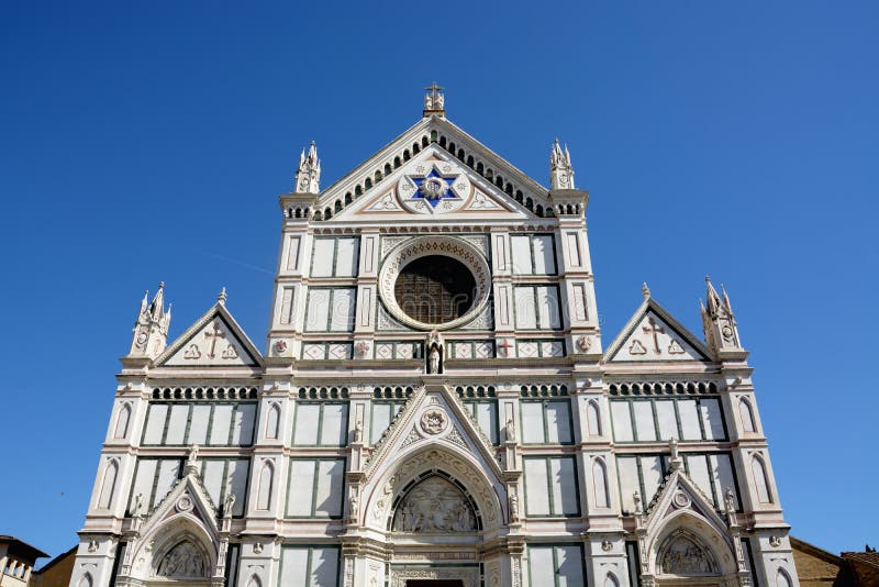 Kirchenfassade stockfoto. Bild von alighieri, hintergrund - 53383008